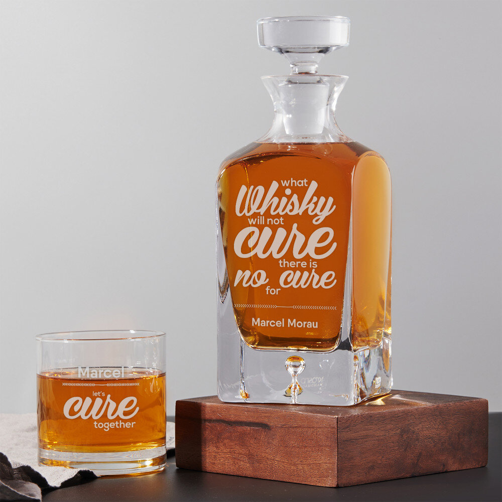 Cure - Set cu carafă și pahare pentru whisky - MyGift.ro
