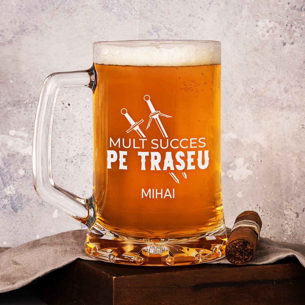 Mult succes pe traseu - Halbă - MyGift.ro