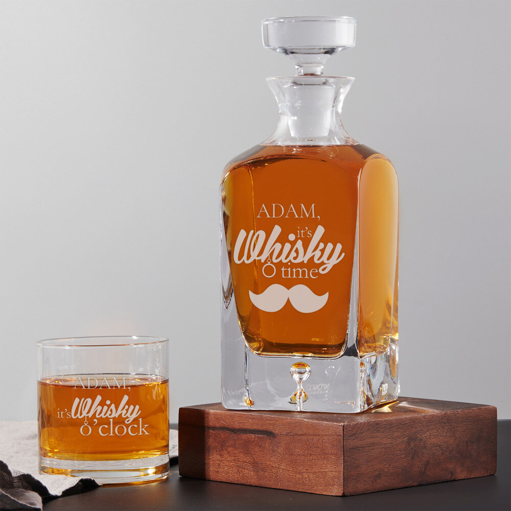 Whisky Time - Set cu carafă și pahare pentru whisky - MyGift.ro